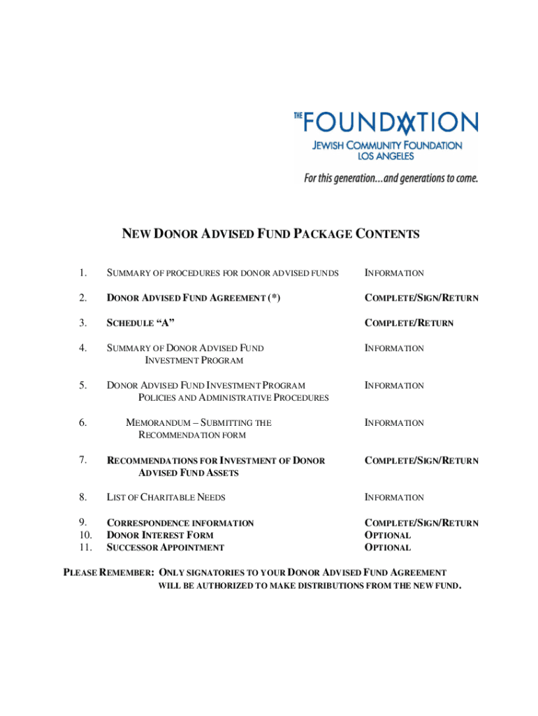 Fillable Online What is a Donor Advised FundCAF Fax Email Print - pdfFiller