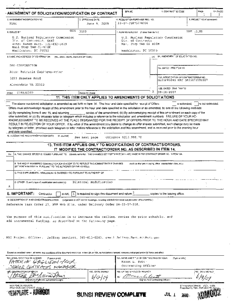 Fillable Online Modification No. 004 to Task Order No. 027 Under ...