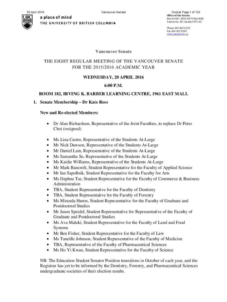 Fillable Online Nursing Room - Brock Hall, University of British ...