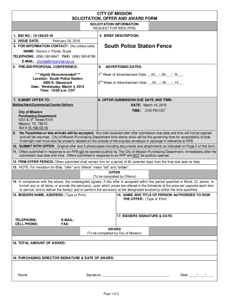 Fillable Online rfb no. 2022-217 request for bid for annual contract ...