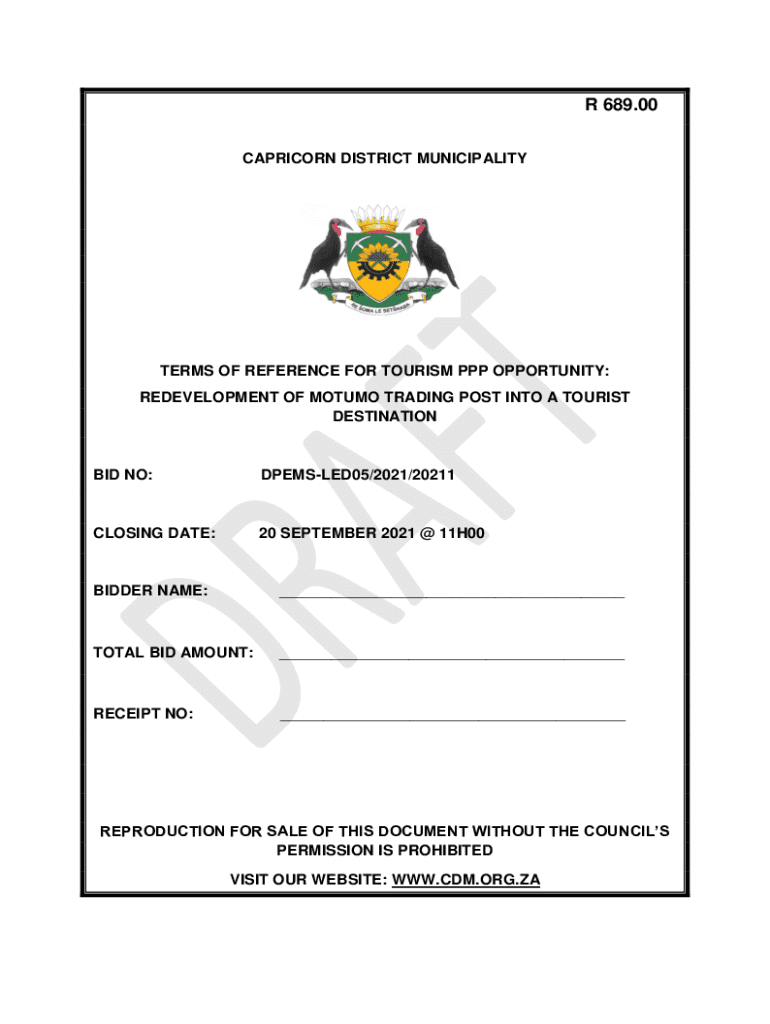 Fillable Online Request for Proposal for Redevelopment of Motumo Trading ... Fax Email Print ...