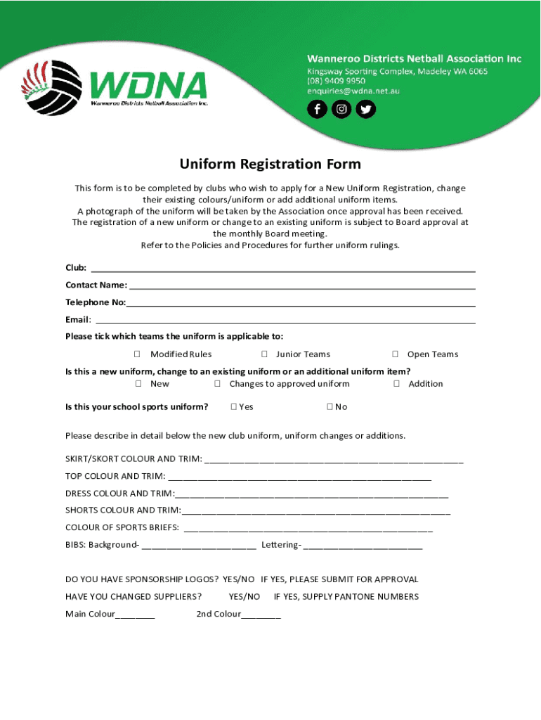 Fillable Online wdna net How To Assign Uniforms To ALL Students ...