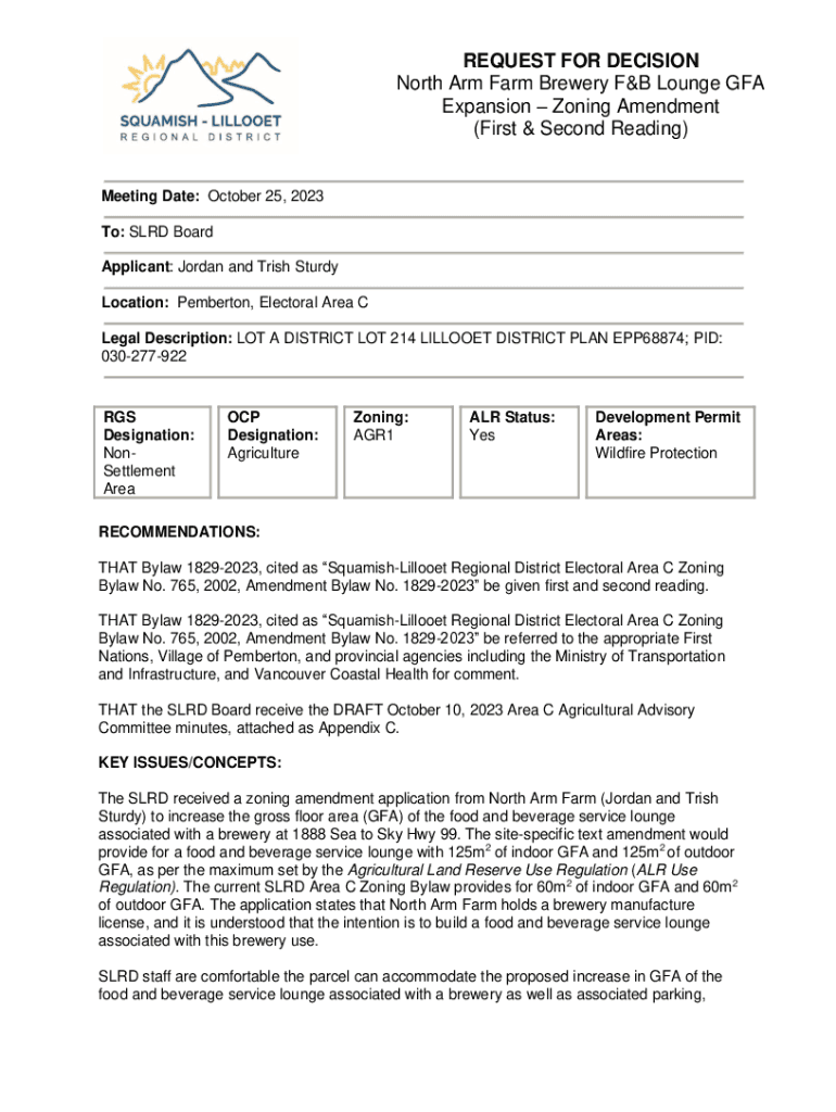 Fillable Online Request for Decision - OCP Amendment Bylaw No. 1524 Fax ...