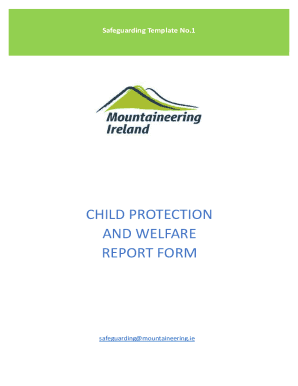 Fillable Online Overview of the Irish Child Protection and Welfare ...