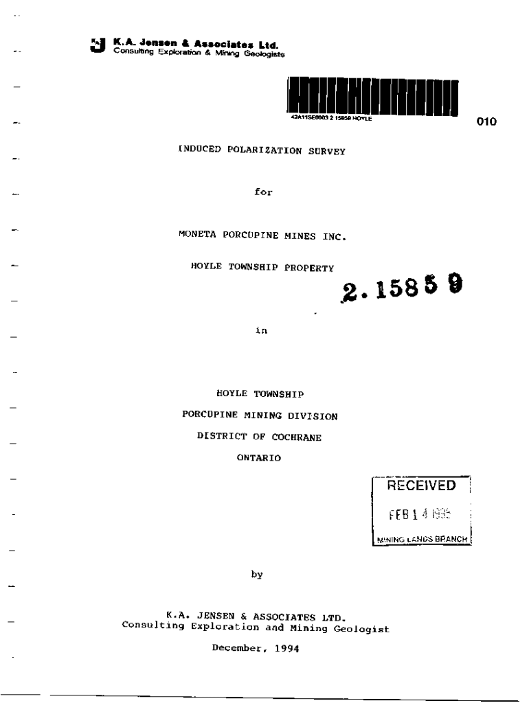 Fillable Online GEOPHYS ASSESSMENT RPT STIMSON PROP CLAIMS ... Fax ...
