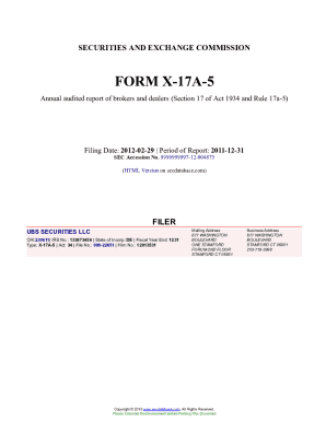 Fillable Online ANNUAL AUDITED REPORT FORM X 17A-5 * ... Fax Email Print - pdfFiller