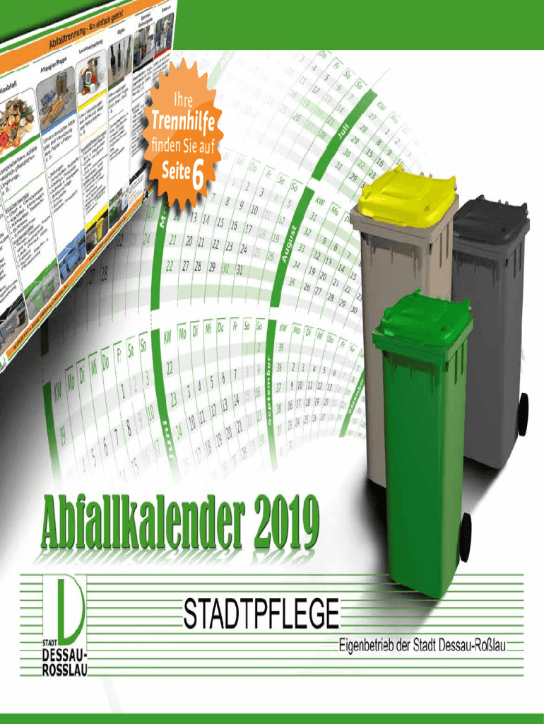Ausfüllbar Online Abfallkalender - AVR Kommunal AR Fax Email Drucken ...