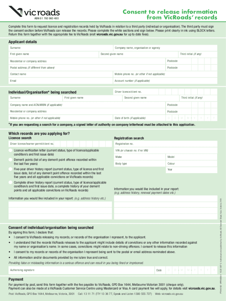 Fillable Online Vicroads Photo Kit - Fill and Sign Printable Template ...