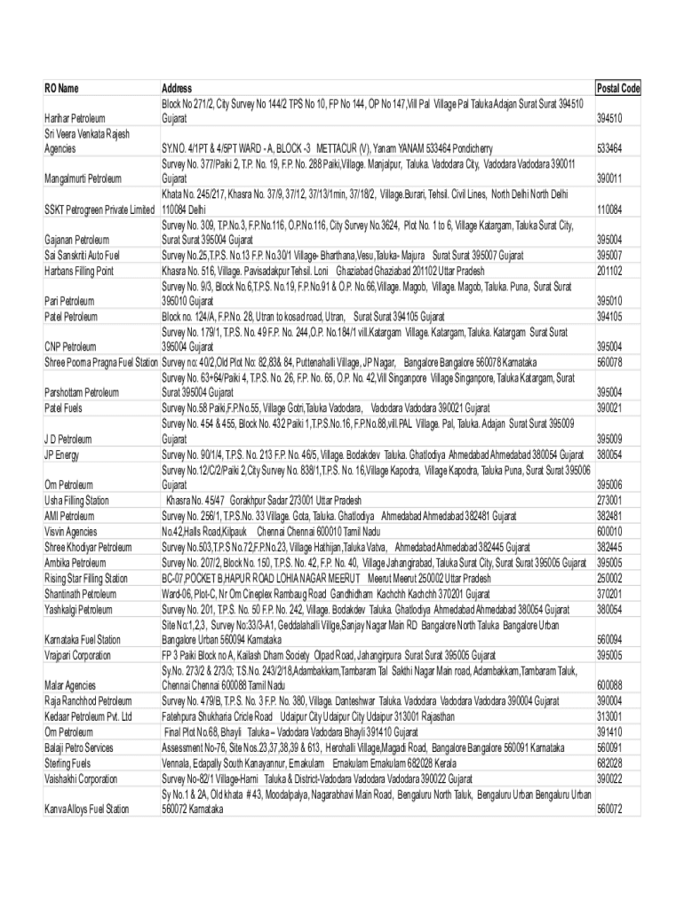 Fillable Online Final List of ROs For Scheme31102023.xlsx Fax Email ...