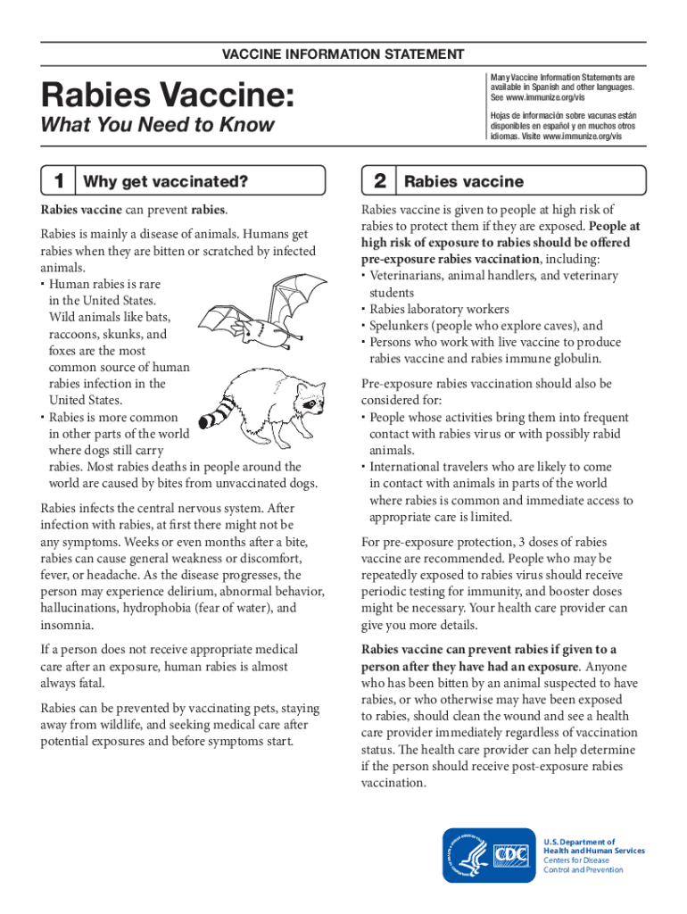 Fillable Online Vaccine Information Statement. Vaccine Information ...