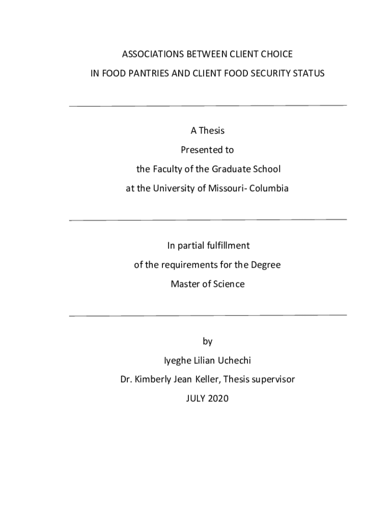 Fillable Online mospace umsystem ASSOCIATIONS BETWEEN CLIENT CHOICE IN ...