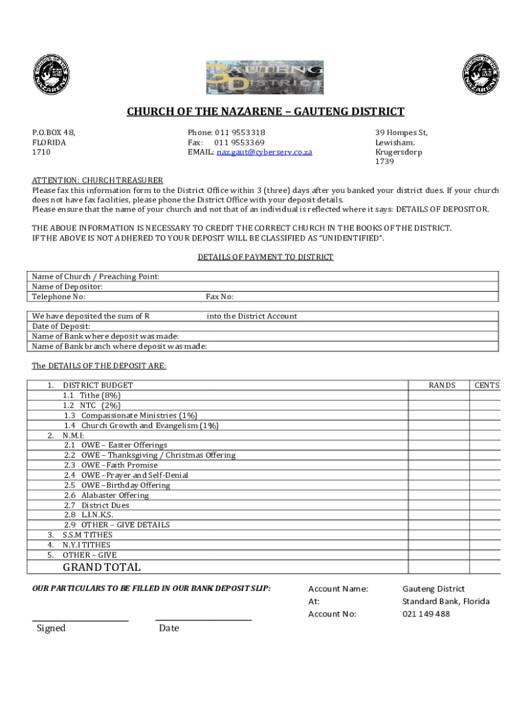 Fillable Online District Return Form Fax Email Print - pdfFiller