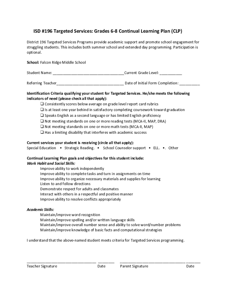 Fillable Online Services - Rosemount-Apple Valley-Eagan ISD 196 Fax ...