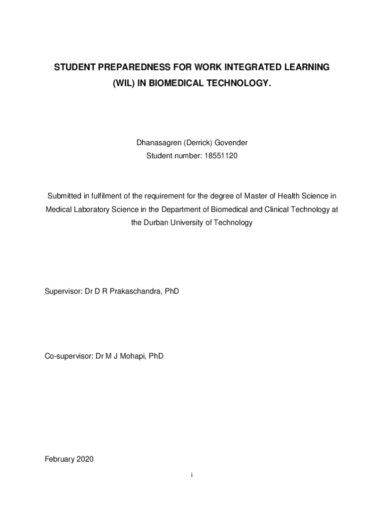 Fillable Online Work Integrated Learning: What do the students want? A ... Fax Email Print ...