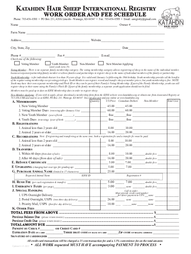 Fillable Online Katahdin Hair Sheep International Membership List Fax ...
