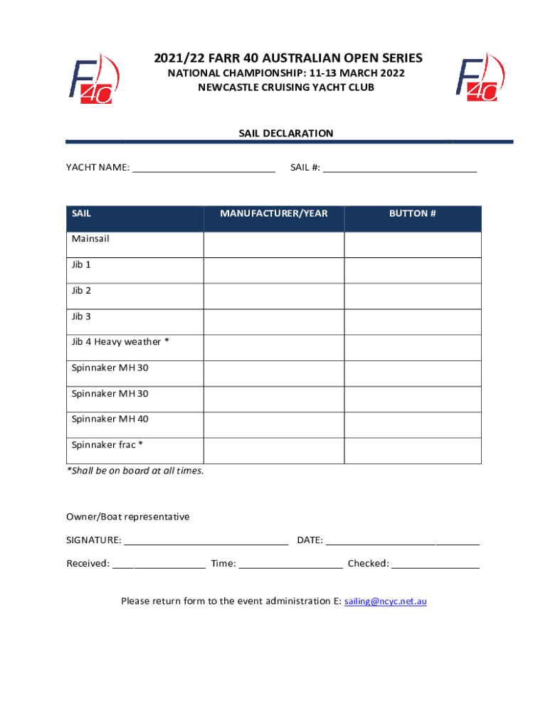 Fillable Online Farr 40 World Championship Fax Email Print - pdfFiller