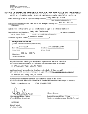 Completable En línea Section 141.040, Texas Election Code Fax Email ...