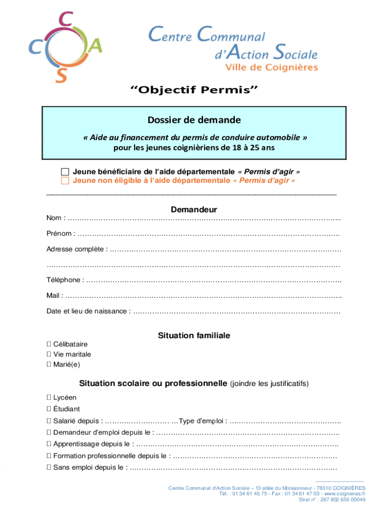 Remplissable En Ligne Comment financer le permis de conduire ? 10 aides pour ... Fax Email ...