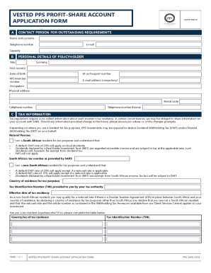 Fillable Online Pps Profit Share Withdrawal Form - Fill Out and Sign ...