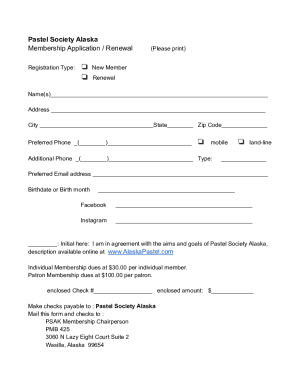 Fillable Online PSAK Membership Application / Renewal Form Fax Email Print - pdfFiller