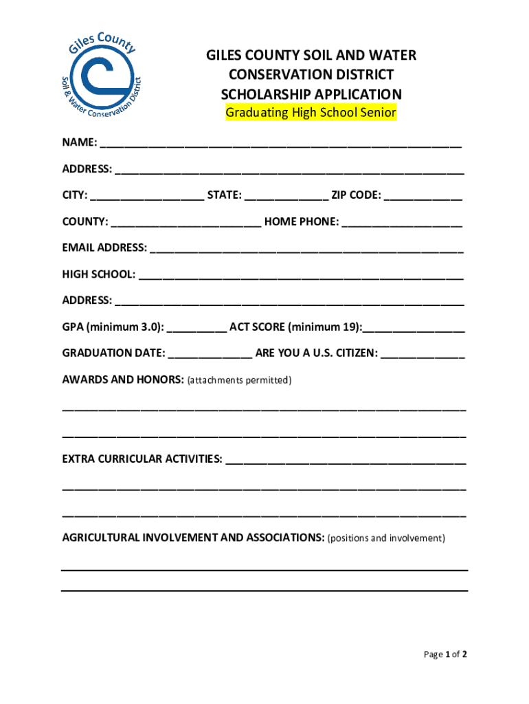 Fillable Online GILES COUNTY SOIL AND WATER CONSERVATION ... Fax Email Print - pdfFiller