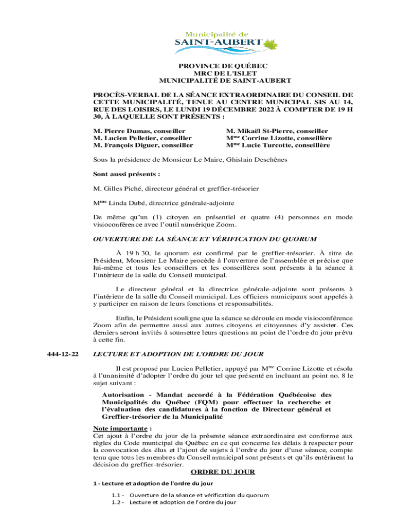 Remplissable En Ligne province de qubec mrc de l'islet municipalit de saint-marcel Fax Email ...