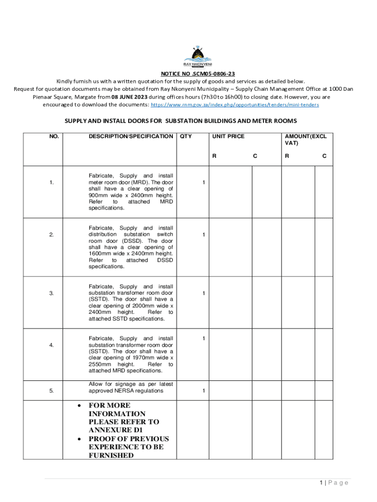 Fillable Online meter room door (MRD) Fax Email Print - pdfFiller