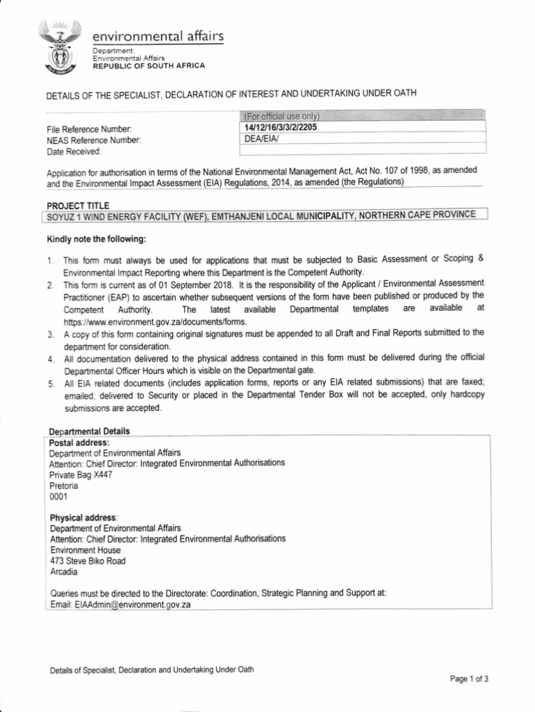 Fillable Online DEA CENTRAL REGISTRY - Department of Environmental ... Fax Email Print - pdfFiller