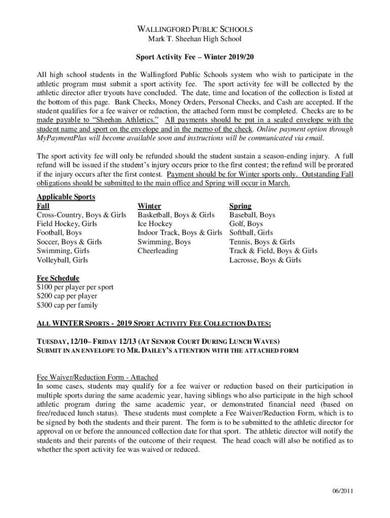 Fillable Online Mark T. Sheehan High School Fax Email Print - pdfFiller