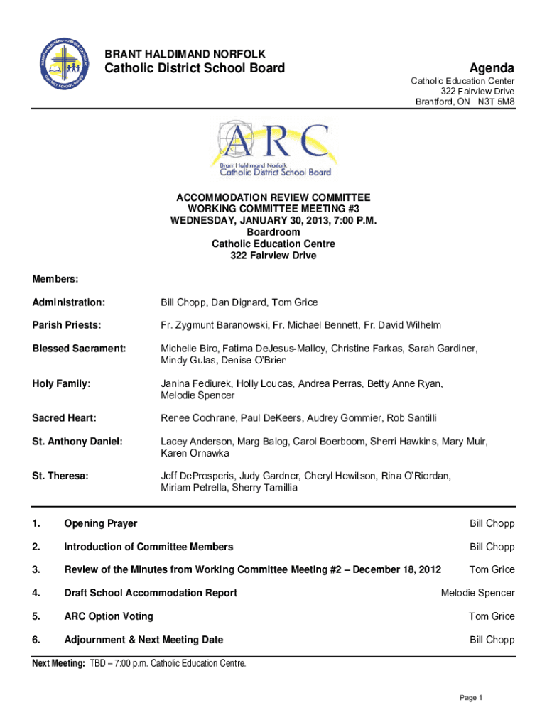 Fillable Online Bill Chopp, Dan Dignard, Tom Grice Fax Email Print ...