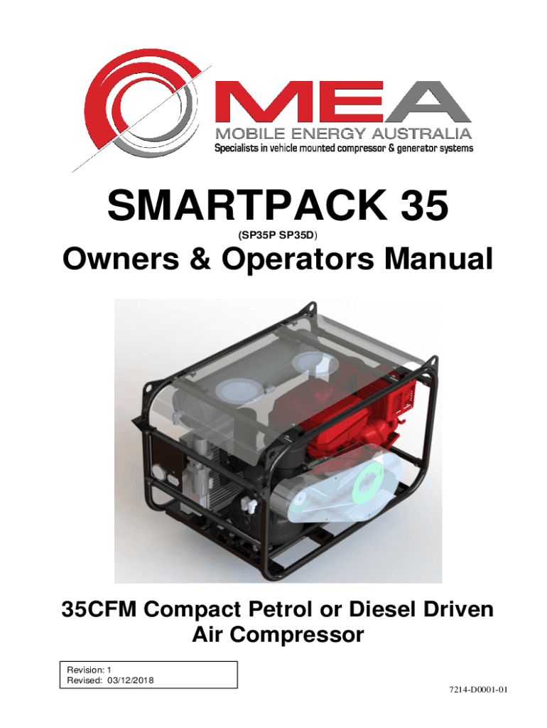 Fillable Online Vanair PRO 35 Series Gas Powered Single Stage Piston ...