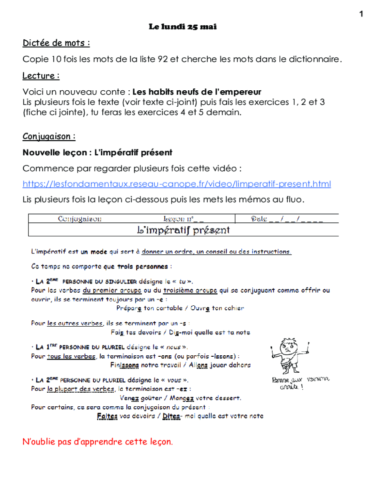 Remplissable En Ligne Lundi 25 mai Copie les 10 mots de la semaine sur ton ... Fax Email ...
