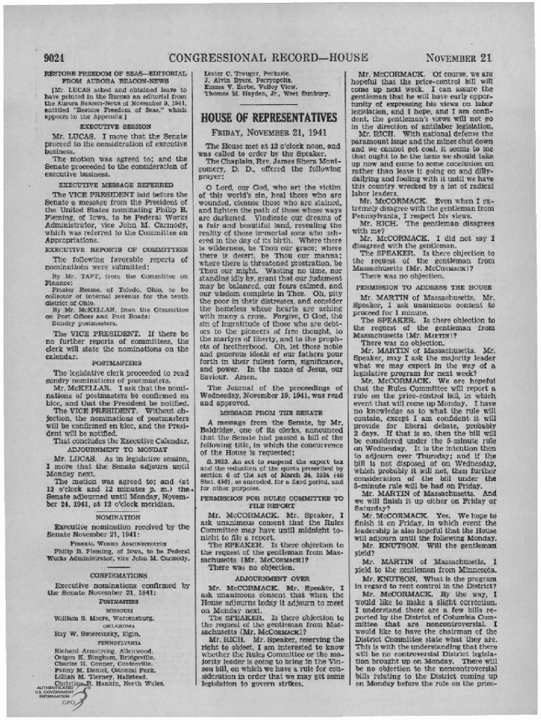 Fillable Online Congressional Record Vol. 169, No. 44 (House Fax Email ...