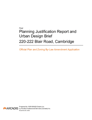 Fillable Online Planning Justification Report and Urban Design Brief ...