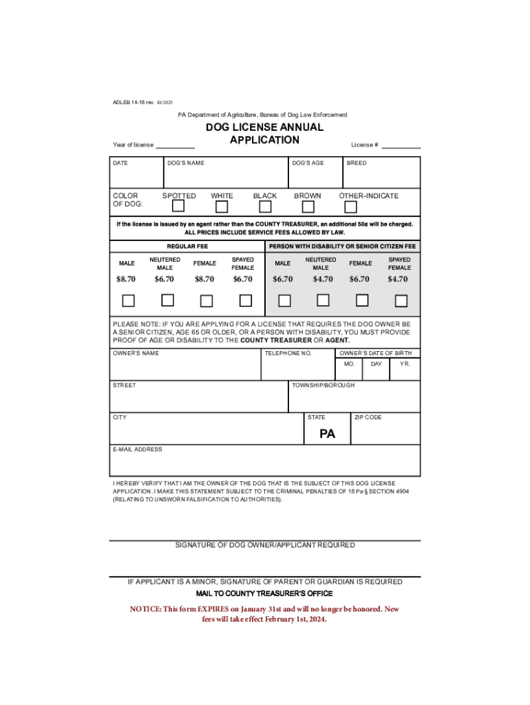 Fillable Online Online Pet Licensing and License Renewal Form Fax Email Print - pdfFiller