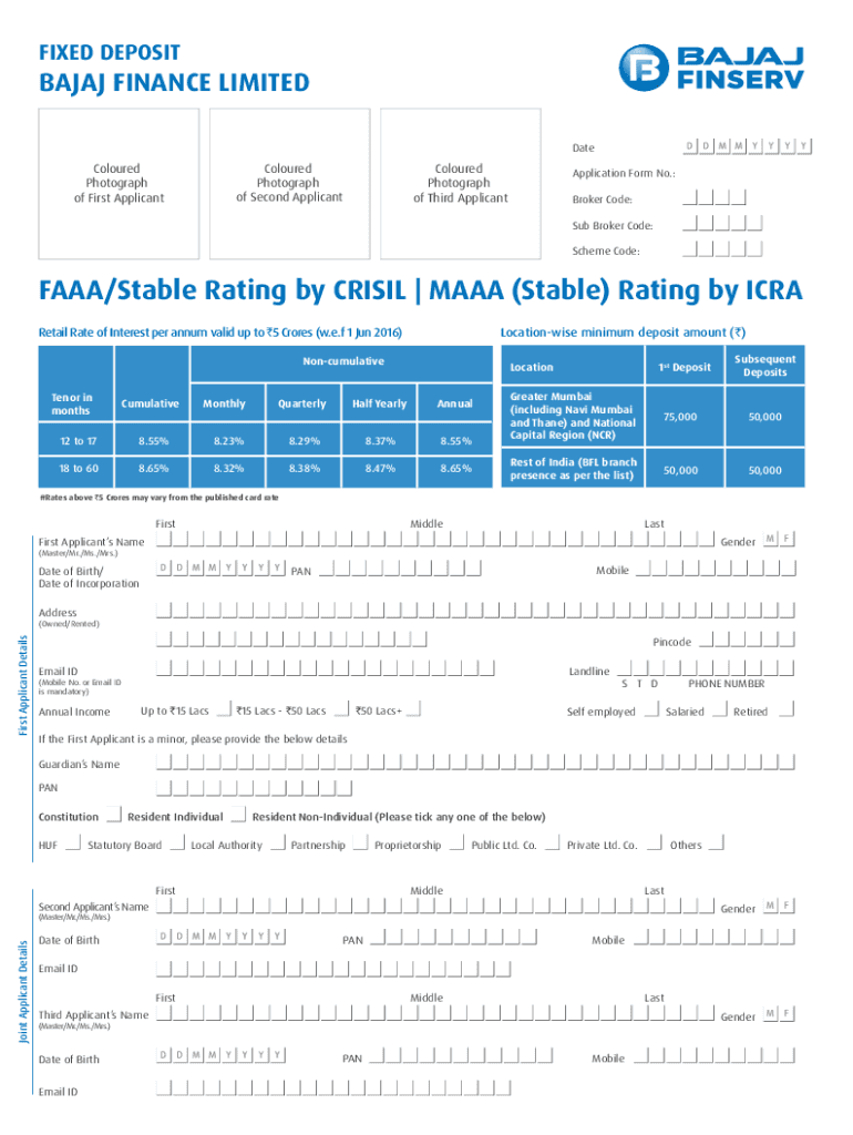 Fillable Online aw FD Application Form A4 Size CustomerEdited Fax Email ...