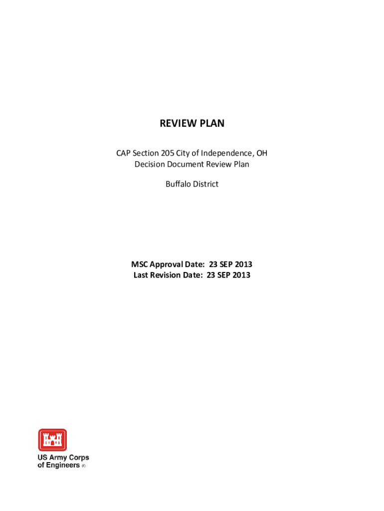 Fillable Online CAP Section 205 City of Independence, OH Decision ...