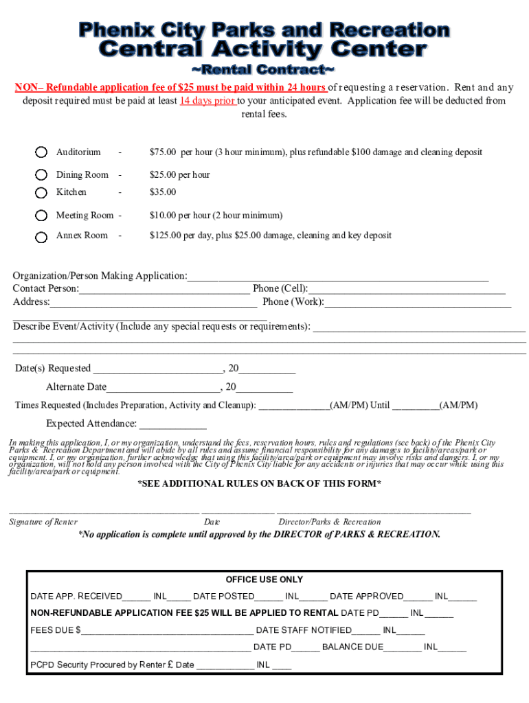 Fillable Online NON Refundable application fee of $25 must be paid ...