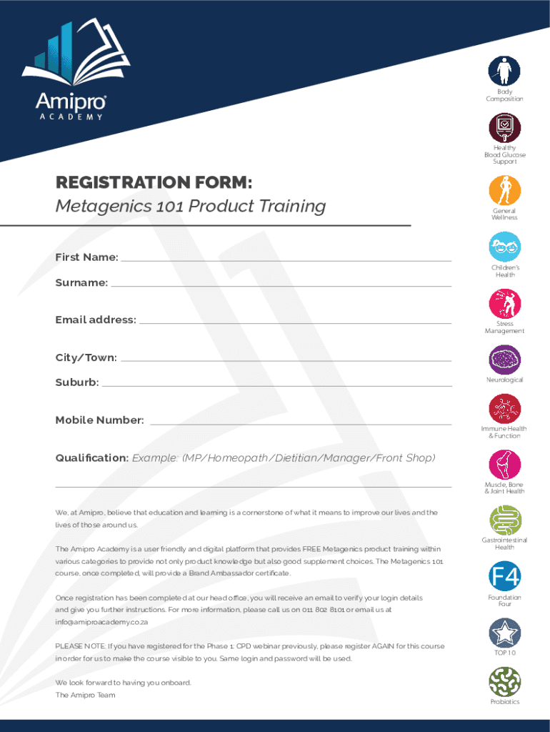 Fillable Online 101 Registration Form Fax Email Print - pdfFiller