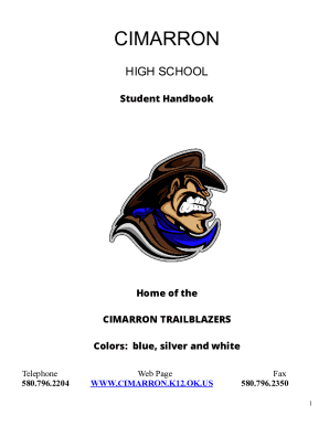 Fillable Online HIGH SCHOOL - Student Handbook ... Fax Email Print ...