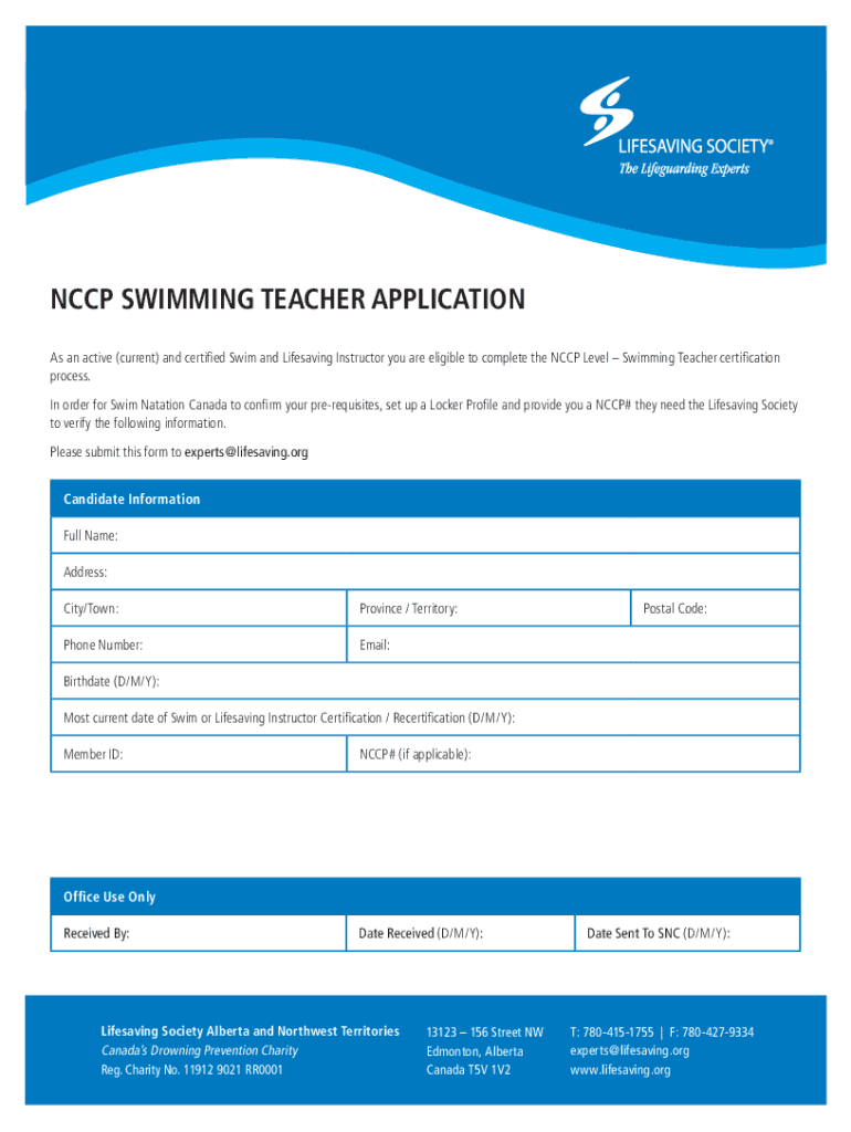 Fillable Online How to Become a Swim Instructor: A Step-By-Step Guide ...