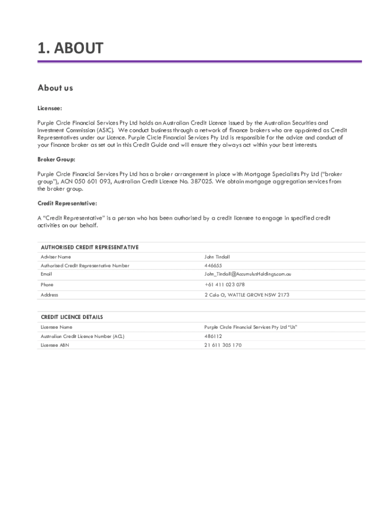 Fillable Online Purple Circle Financial Services Fax Email Print ...