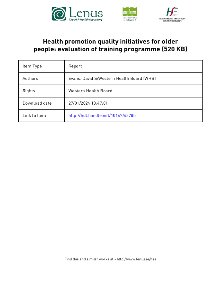 Fillable Online Health Promotion Quality Initiatives for Older People ...