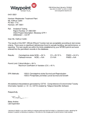 Fillable Online Analytical Testing Report Fax Email Print - pdfFiller