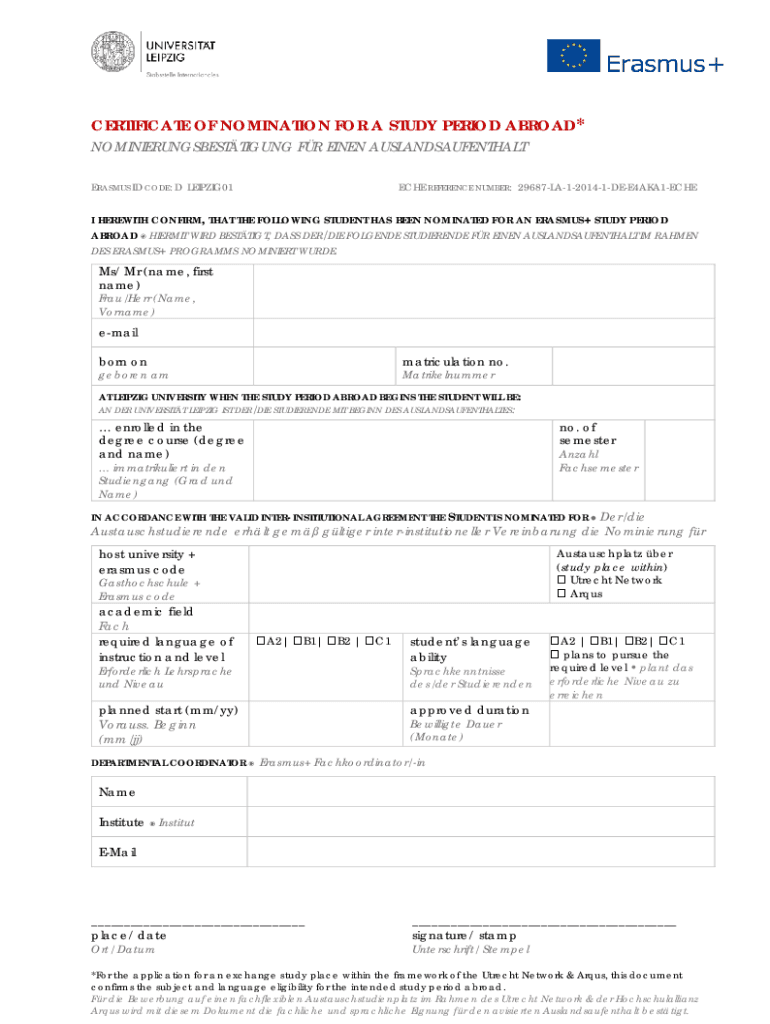 Fillable Online Erasmus-plus Relevant Forms Fax Email Print - pdfFiller