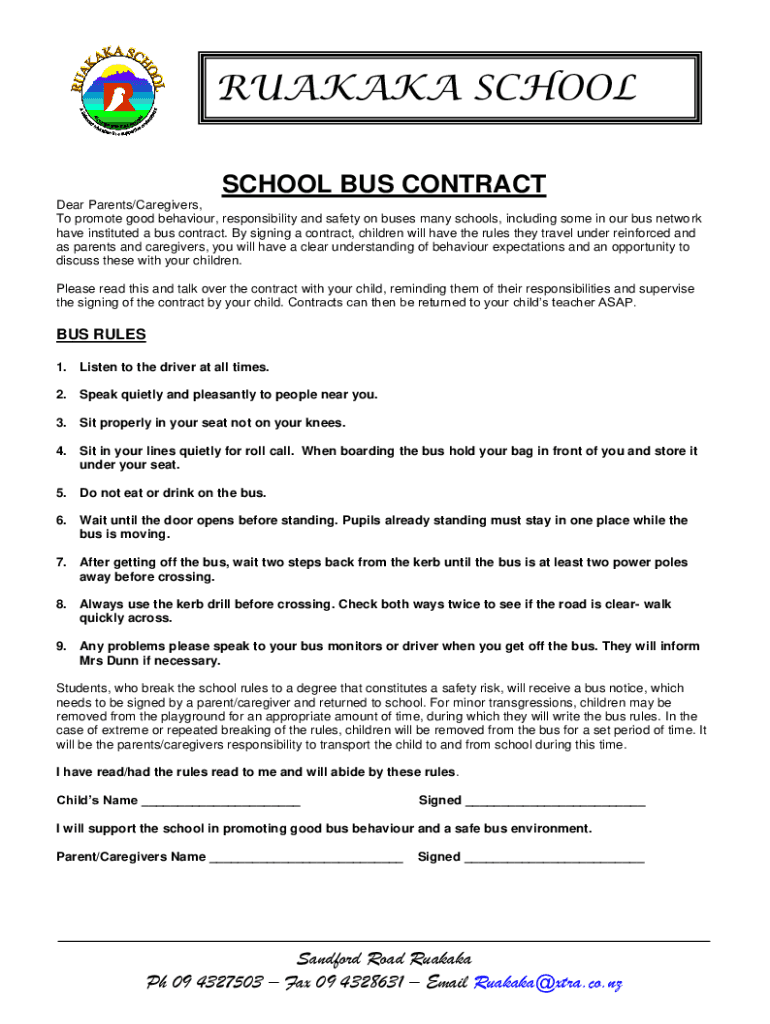 Fillable Online STUDENT TRANSPORTATION School bus safety starts at ...