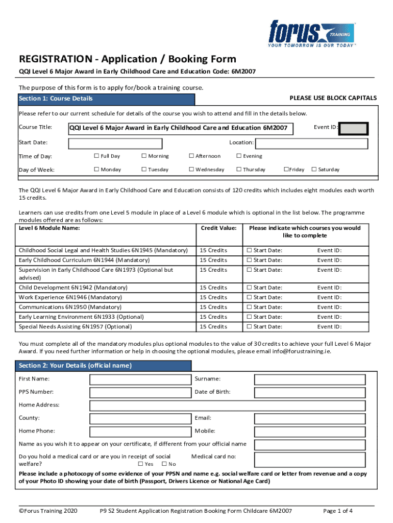 Fillable Online Application / Booking Form Fax Email Print - pdfFiller
