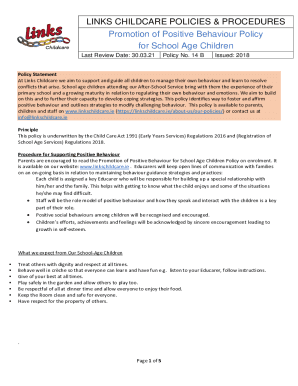 Fillable Online 14-B-Promotion-of-Positive-Behaviour-Policy-School-Aged ...