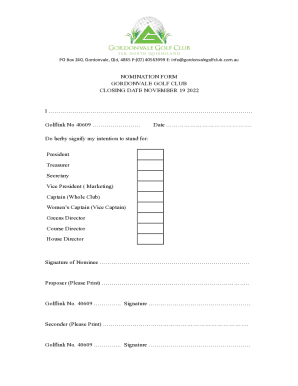 Fillable Online Revised Committee Nomination Form copy Fax Email Print ...