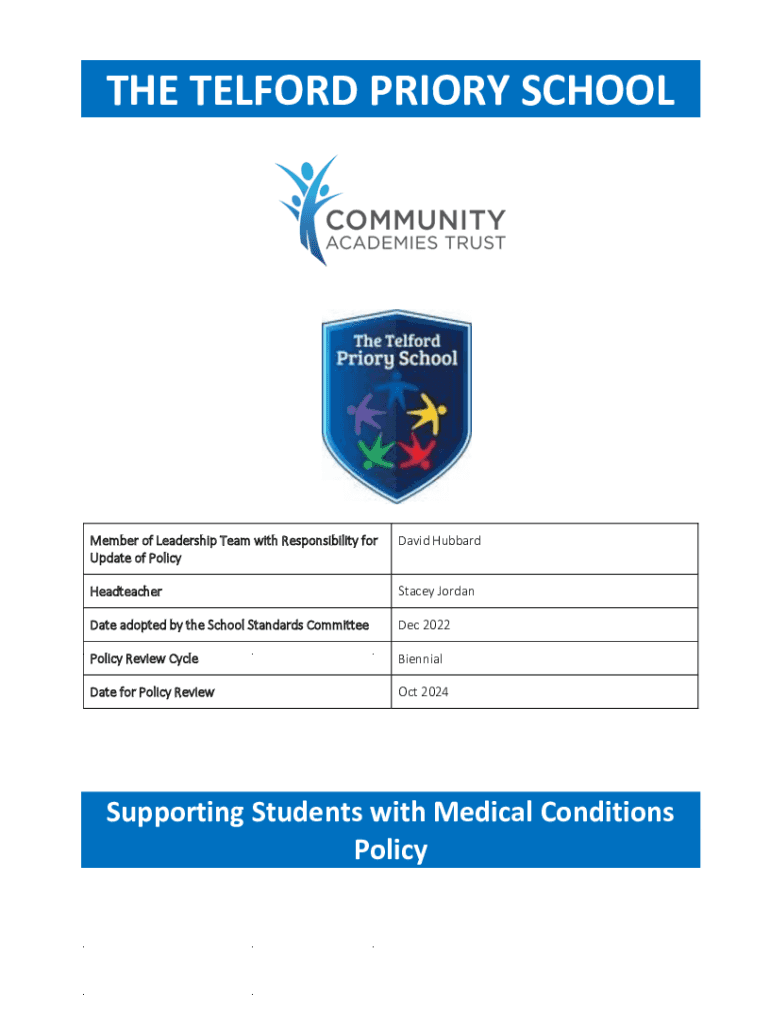 Fillable Online The Telford Priory School Student Attendance Policy Fax ...